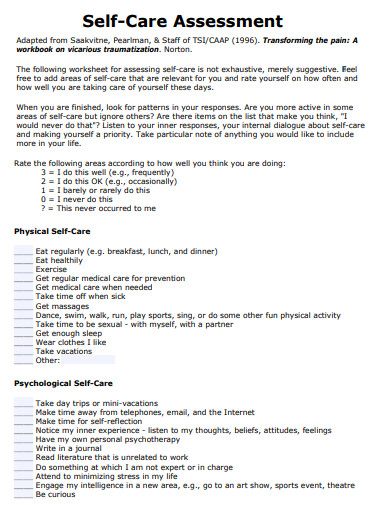 Self Care - 16+ Examples, How to Practice, Word, PDF