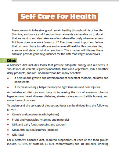 Self Care - 16+ Examples, How to Practice, Word, PDF