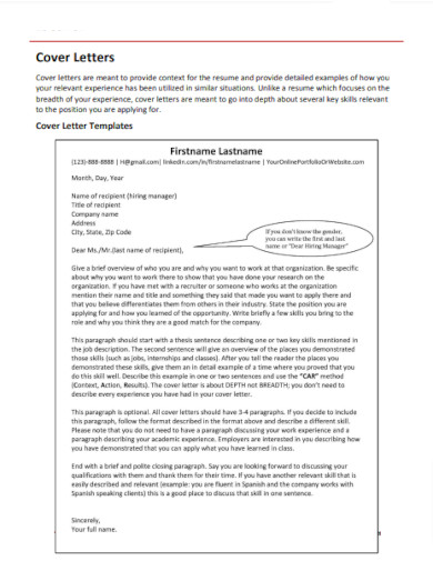 22+ Short Cover Letter - Examples, Word, Google Docs, Apple Pages ...