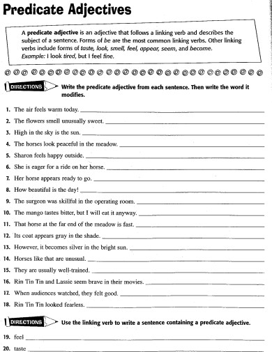 Predicate Adjective - Examples, How to use, PDF