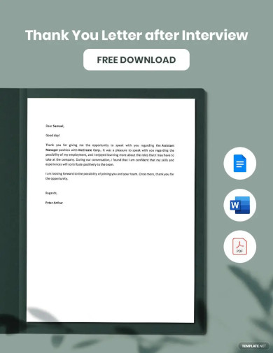 Thank You Letter After Interview - 24+ Examples, Format, How to Write, PDF