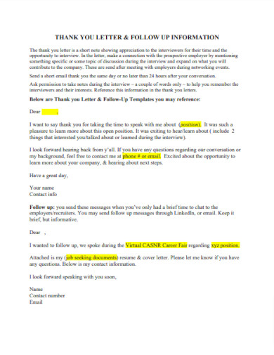 Thank You Letter After Interview - 24+ Examples, Format, How to Write, PDF