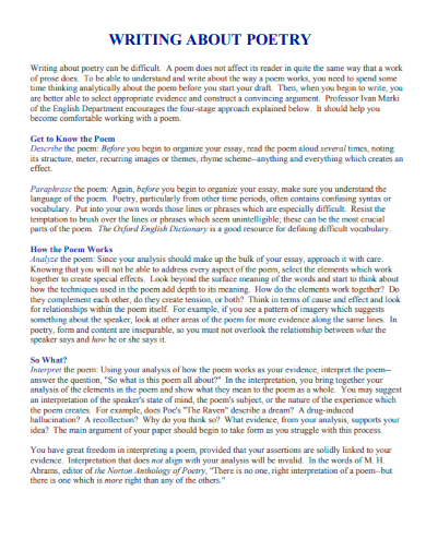 24+ Example for Poetry - Google Docs, MS Word, Apple Pages, PDF | Examples