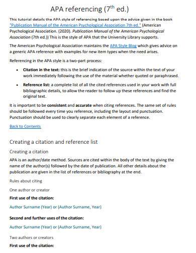 24+ 7th Edition APA Format Examples in PDF | Examples