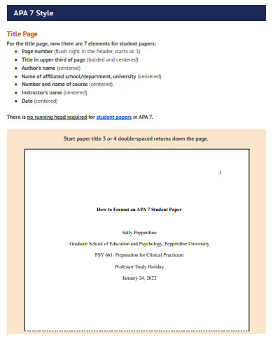 26+ APA 7 Title Page Examples in PDF | Examples