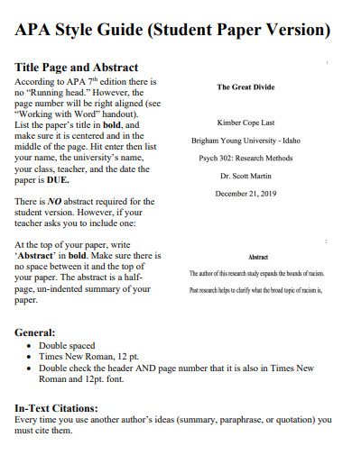 26+ APA 7 Title Page Examples in PDF | Examples