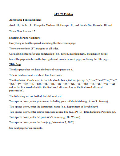 26+ APA 7 Title Page Examples in PDF | Examples