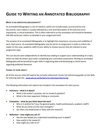 16+ APA Annotated Bibliography Examples in Word | Google Docs | PDF | Examples