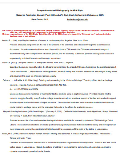 16+ APA Annotated Bibliography Examples in Word | Google Docs | PDF | Examples