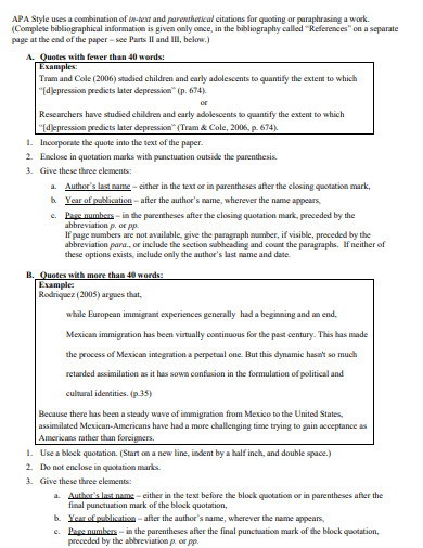 16+ APA 6th Edition in Example in PDF | Examples