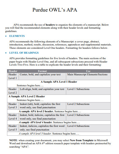APA Purdue Owl - 19+ Examples, PDF