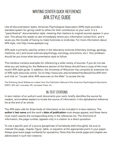 26+ Apa Style Citation Examples In Pdf | Examples