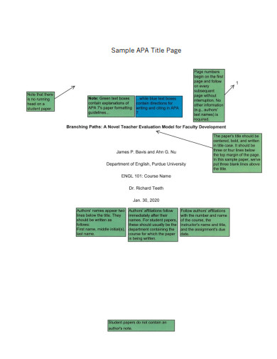 26+ APA 7 Title Page Examples in PDF | Examples