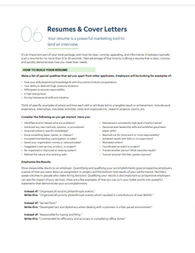 Resume Cover Page Examples - PDF | Examples