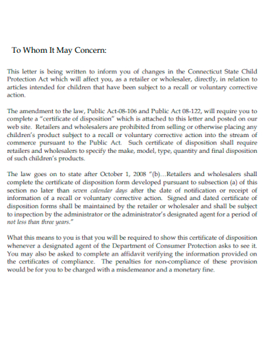 29+ To Whom it May Concern Letter Format - Examples, PDF, DOCS | Examples