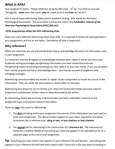 16+ APA 6th Edition in Example in PDF | Examples