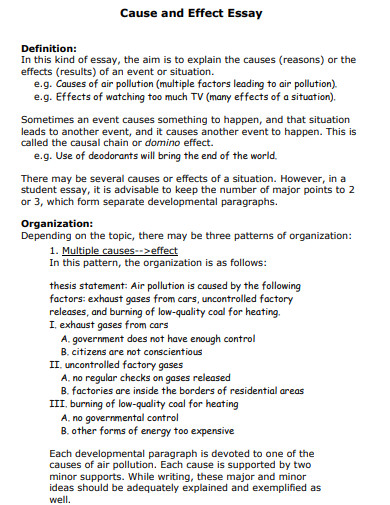 15+ Cause and Effect Essay Examples - PDF | Examples