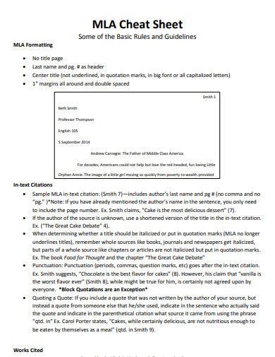 24+ MLA Writing Examples in PDF, Word, Google Docs | Examples