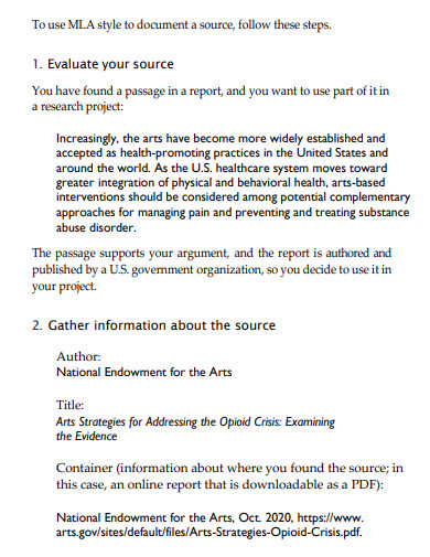 24+ MLA Writing Examples in PDF, Word, Google Docs | Examples