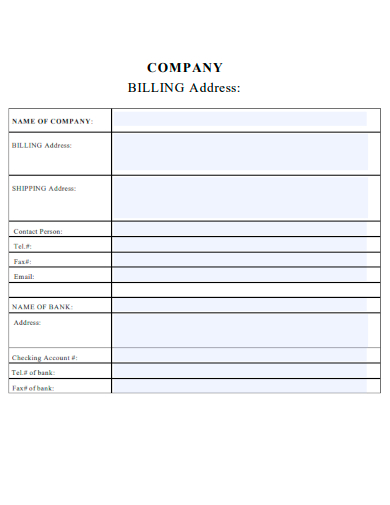 26+ Billing Address - Examples, PDF, DOCS | Examples