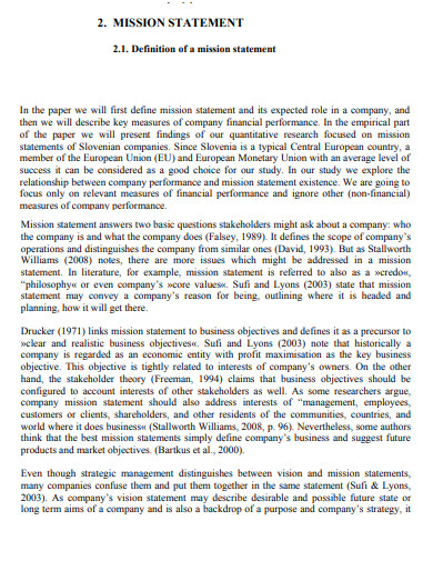 26+ Company Mission Statement Examples in Word | Google Docs | PDF ...