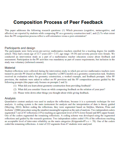 25+ Peer Feedback - Examples, PDF, DOCS | Examples