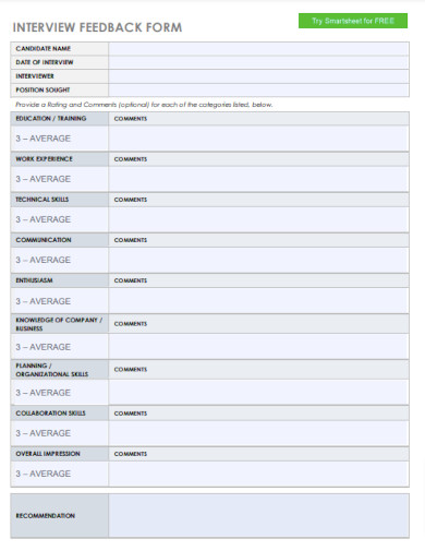 Interview Feedback - Examples, PDF | Examples