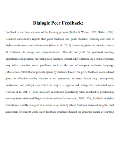 25+ Peer Feedback - Examples, PDF, DOCS | Examples