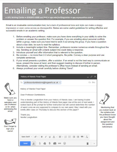 23+ Email to Professor Example | PDF, DOCS | Examples