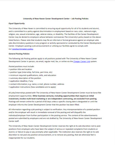 24+ Job Posting Examples - PDF | Examples