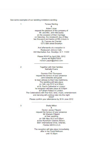 Wedding Invite - 18+ Examples, PDF