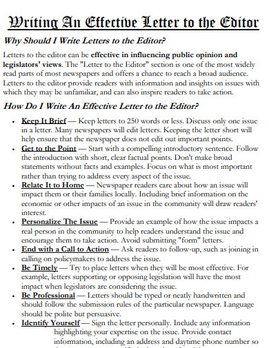 28+ Letter to the Editor Examples in PDF | Examples