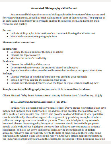 24+ MLA Annotated Bibliography in PDF | Examples