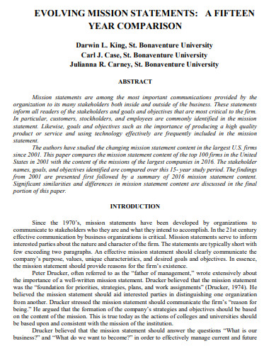 26+ Company Mission Statement Examples in Word | Google Docs | PDF ...