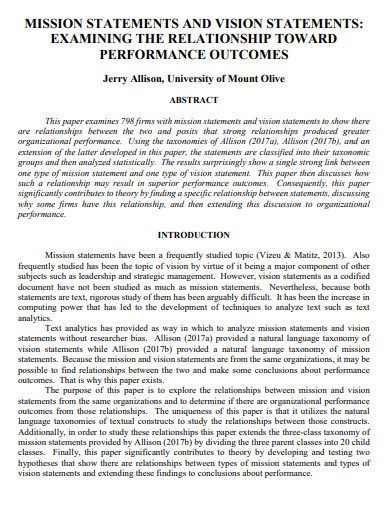 23+ Vision and Mission Statement Examples in PDF | Examples