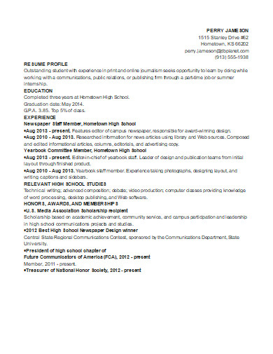 24+ First Job Resume Examples in PDF | Examples