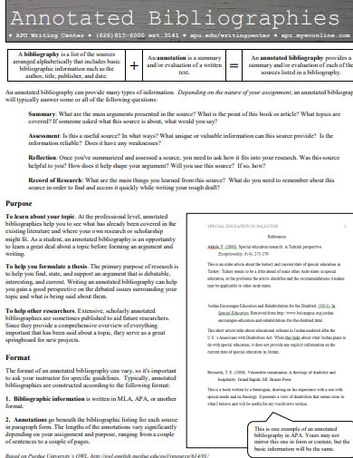 16+ APA Annotated Bibliography Examples in Word | Google Docs | PDF ...