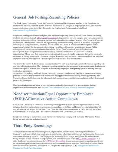 24+ Job Posting Examples - PDF | Examples