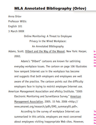 24+ MLA Annotated Bibliography in PDF | Examples