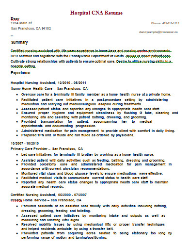 16+ CNA Resume - Examples in PDF, MS Word, Apple Pages, DOC | Examples