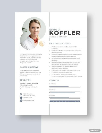 19+ Receptionist Resume Examples In Pdf, Doc, Apple Pages, Ms Word 