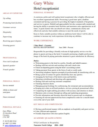 19+ Receptionist Resume Examples In Pdf, Doc, Apple Pages, Ms Word 