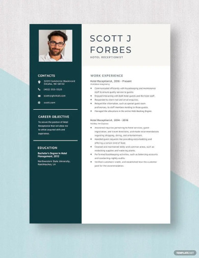 19+ Receptionist Resume Examples In Pdf, Doc, Apple Pages, Ms Word 