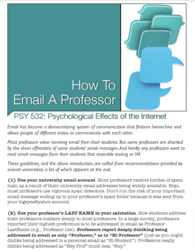 23+ Email to Professor Example | PDF, DOCS | Examples