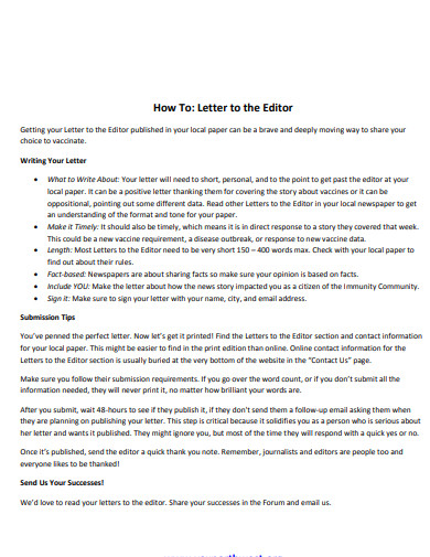 28+ Letter to the Editor Examples in PDF | Examples