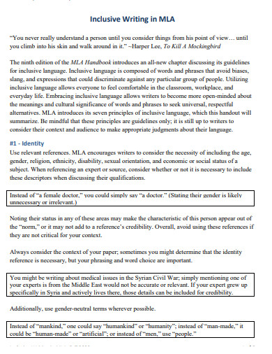 24+ MLA Writing Examples in PDF, Word, Google Docs | Examples