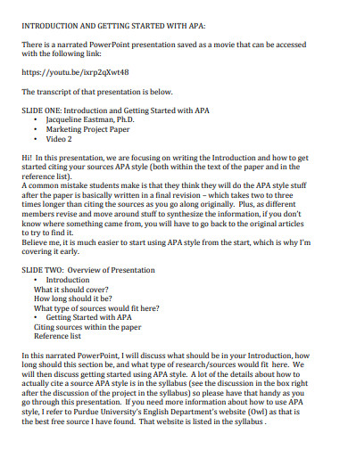 26+ APA Introduction Examples in PDF | Examples