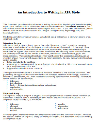 26+ APA Introduction Examples in PDF | Examples