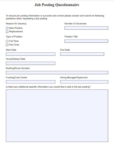 24+ Job Posting Examples - PDF | Examples