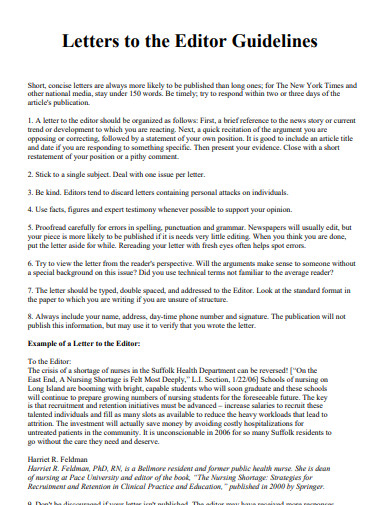 28+ Letter to the Editor Examples in PDF | Examples